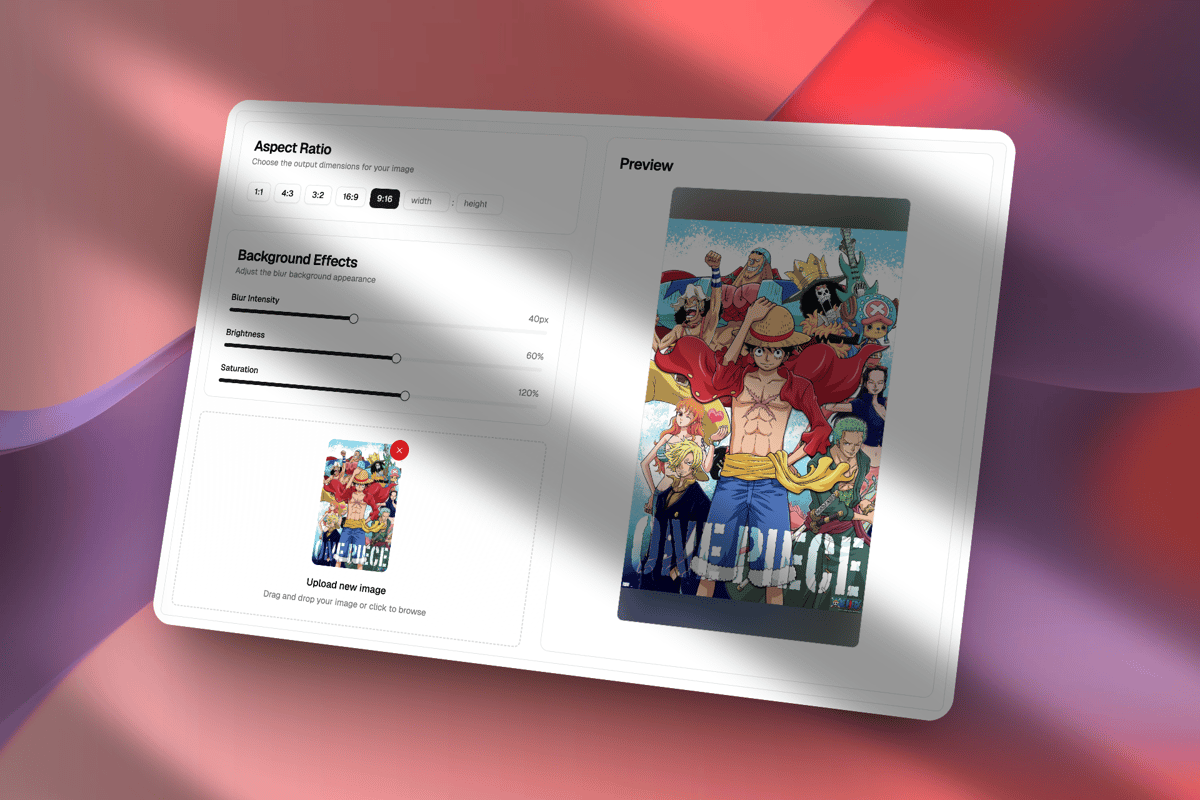 Fill Aspect Ratio with Image Blur Background