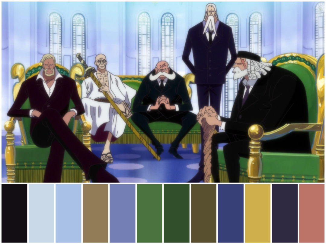 The Five Elders Color Palette - One Piece