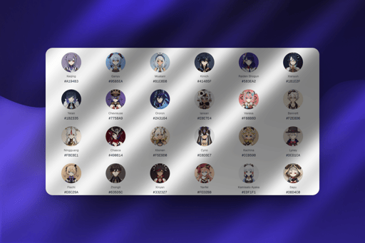 Furina Color Palette - Genshin Impact