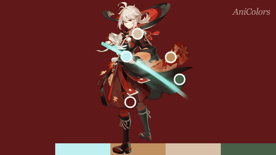 Kaedehara Kazuha Color Palette - Genshin Impact