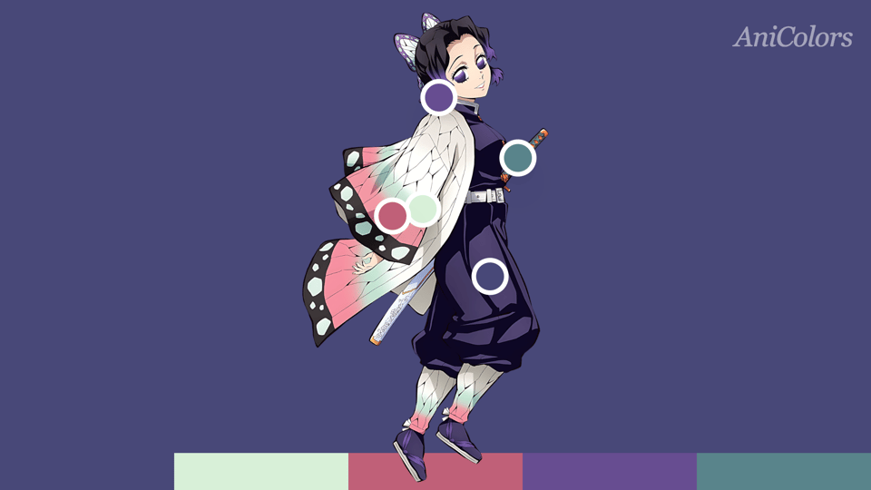 Shinobu Kocho Color Palette - Demon Slayer: Kimetsu No Yaiba
