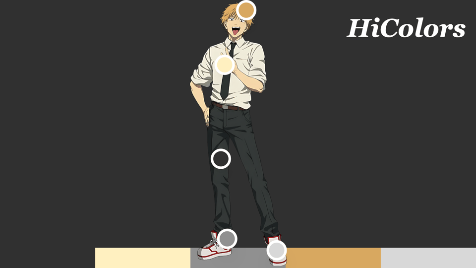Denji Color Palette - Chainsaw Man