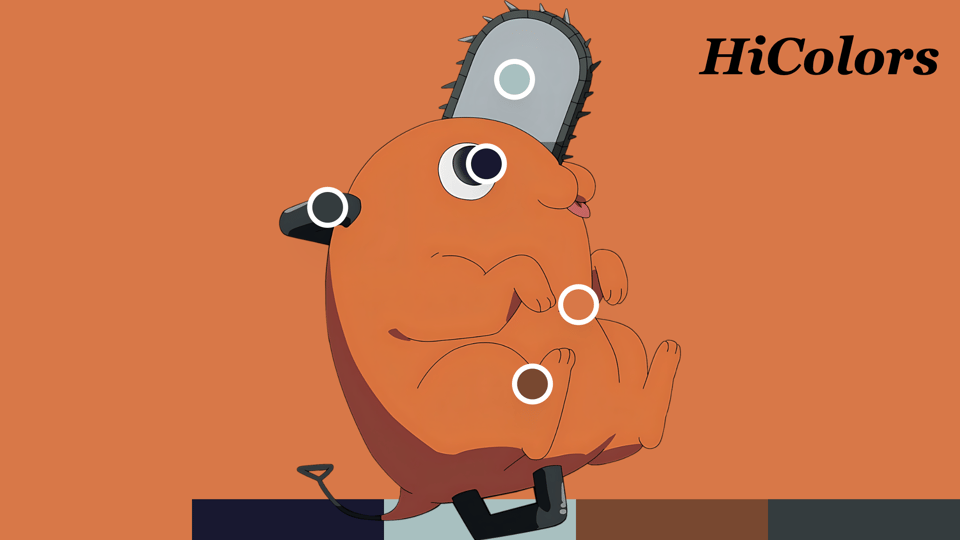 Pochita Color Palette - Chainsaw Man