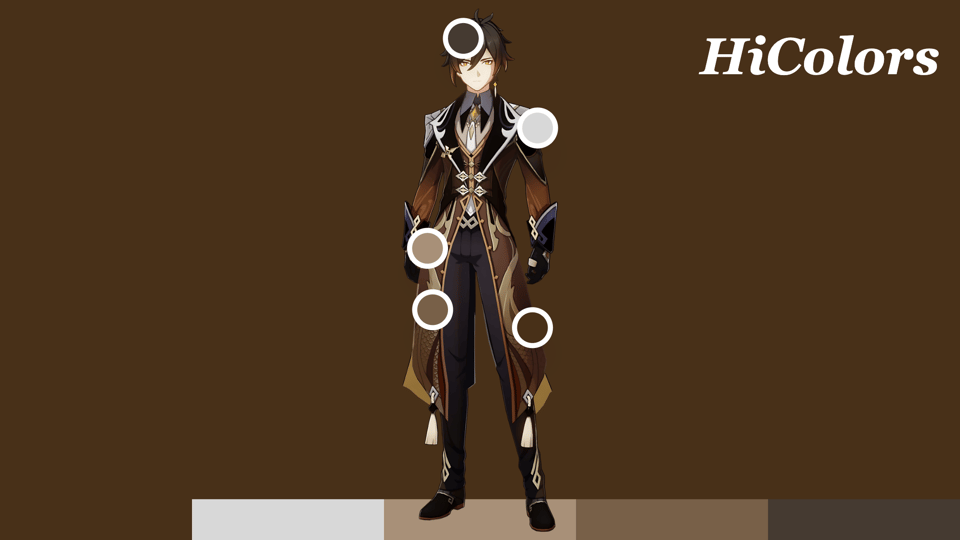 Zhongli Color Palette - Genshin Impact