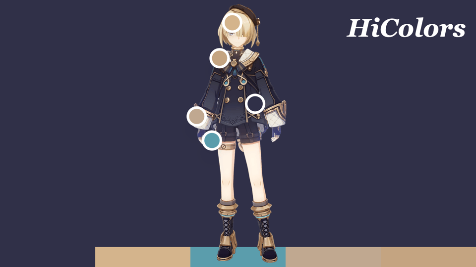 Freminet Color Palette - Genshin Impact