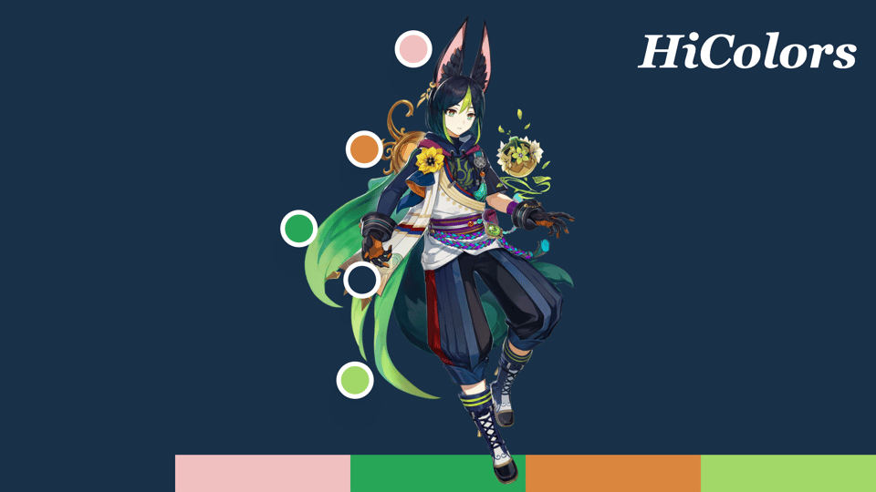Tighnari Color Palette - Genshin Impact