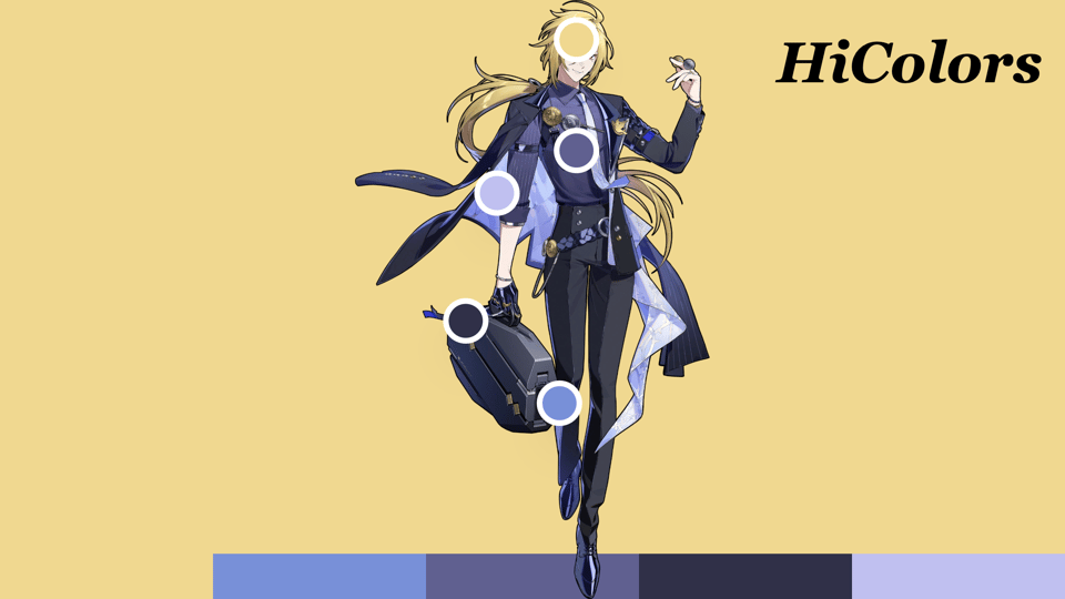 Hugo Color Palette - Zenless Zone Zero