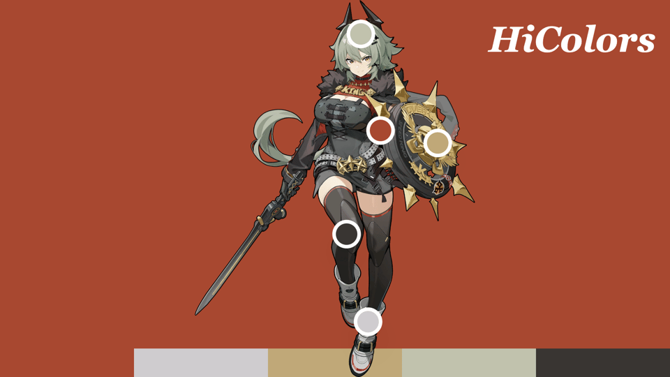 Caesar King Color Palette - Zenless Zone Zero