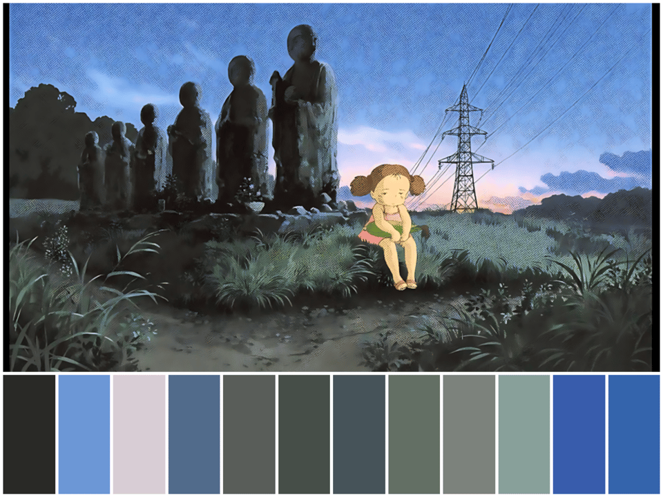 Mei Missing Totoro Color Palette - My Neighbour Totoro