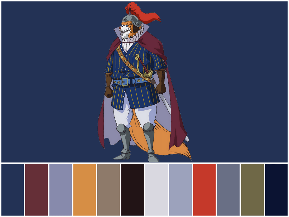 Duke Dogstorm Color Palette - One Piece