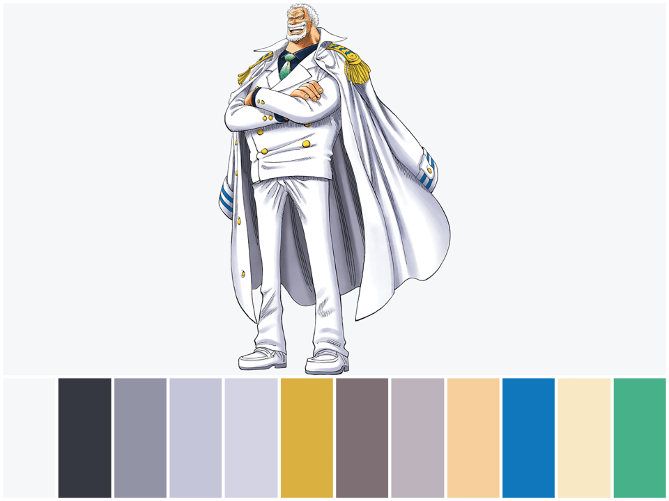 Monkey D. Carp Color Palette - One Piece