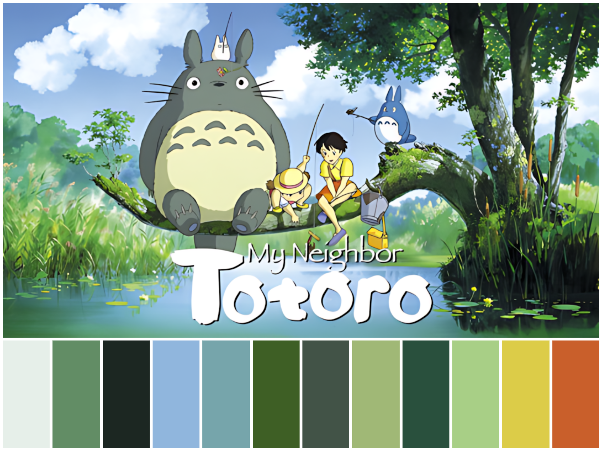My Neighbour Totoro Color Palettes - Page 1 | AniColors