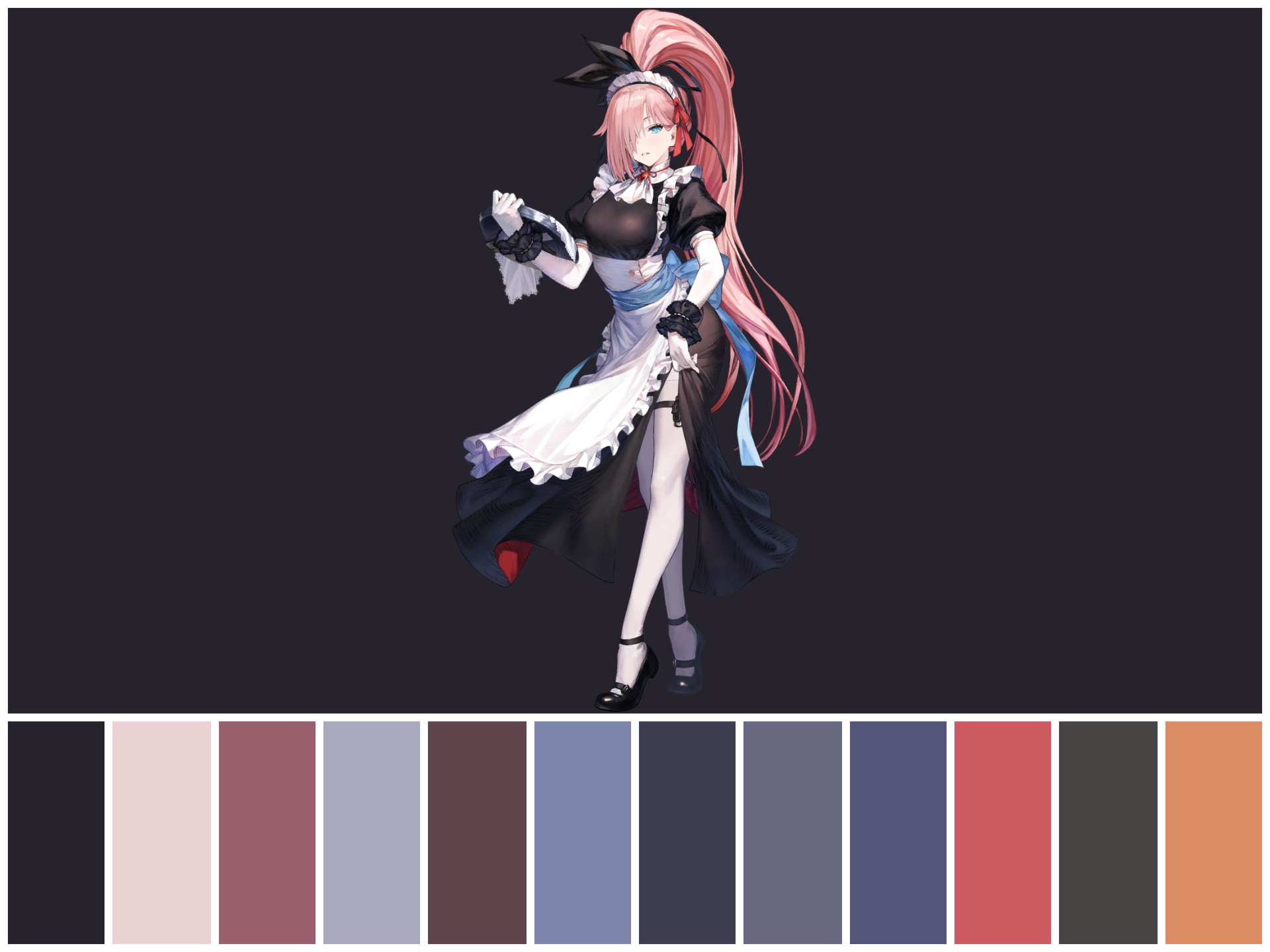 Rubia Maid Namec Color Palette - Browndust2
