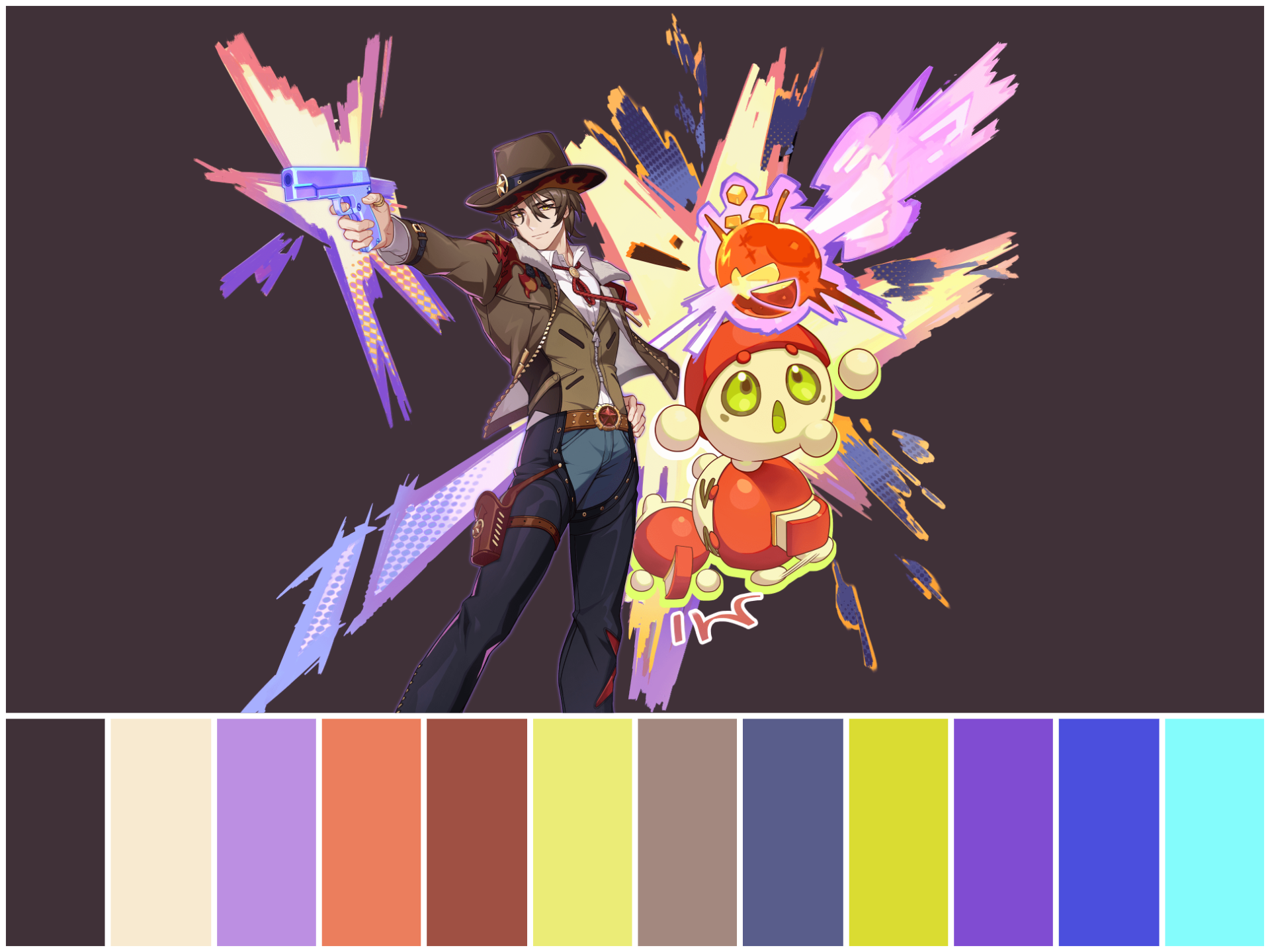 Cassio Rollex Color Palette - Honkai: Nexus Anima
